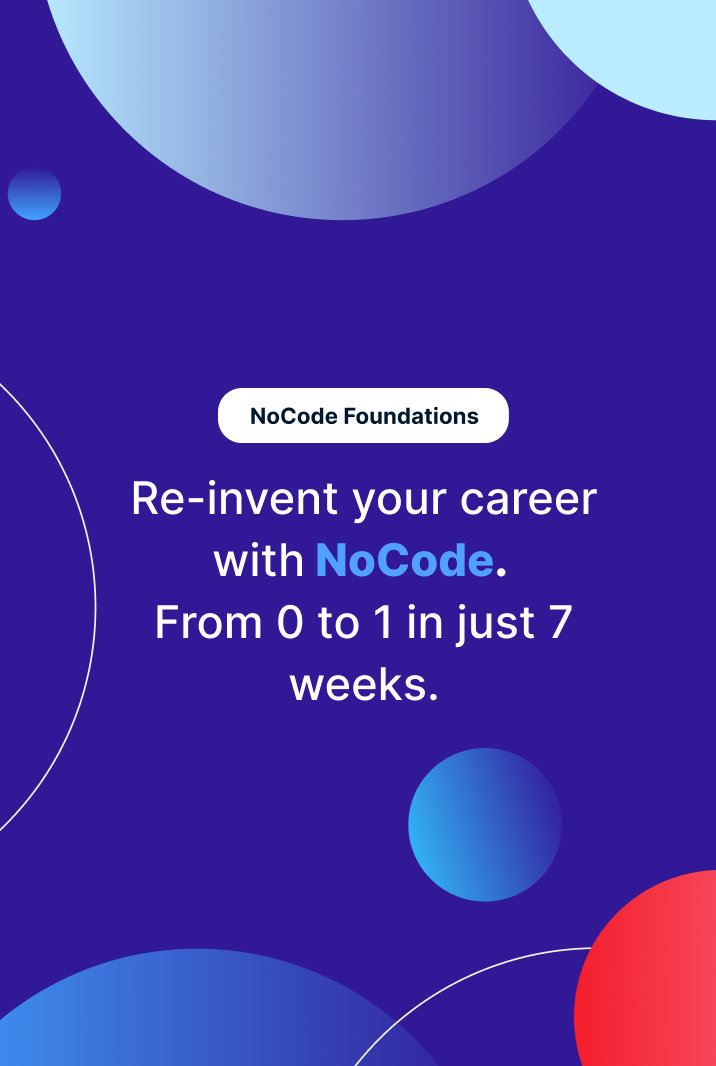 No-Code Foundations Program | NoCode Institute